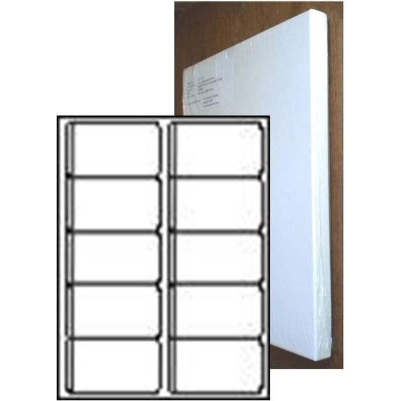 Laser Format Piggyback Labels, 4 x 2 inch, 10 BOXES of 100 Sheets (10 ...