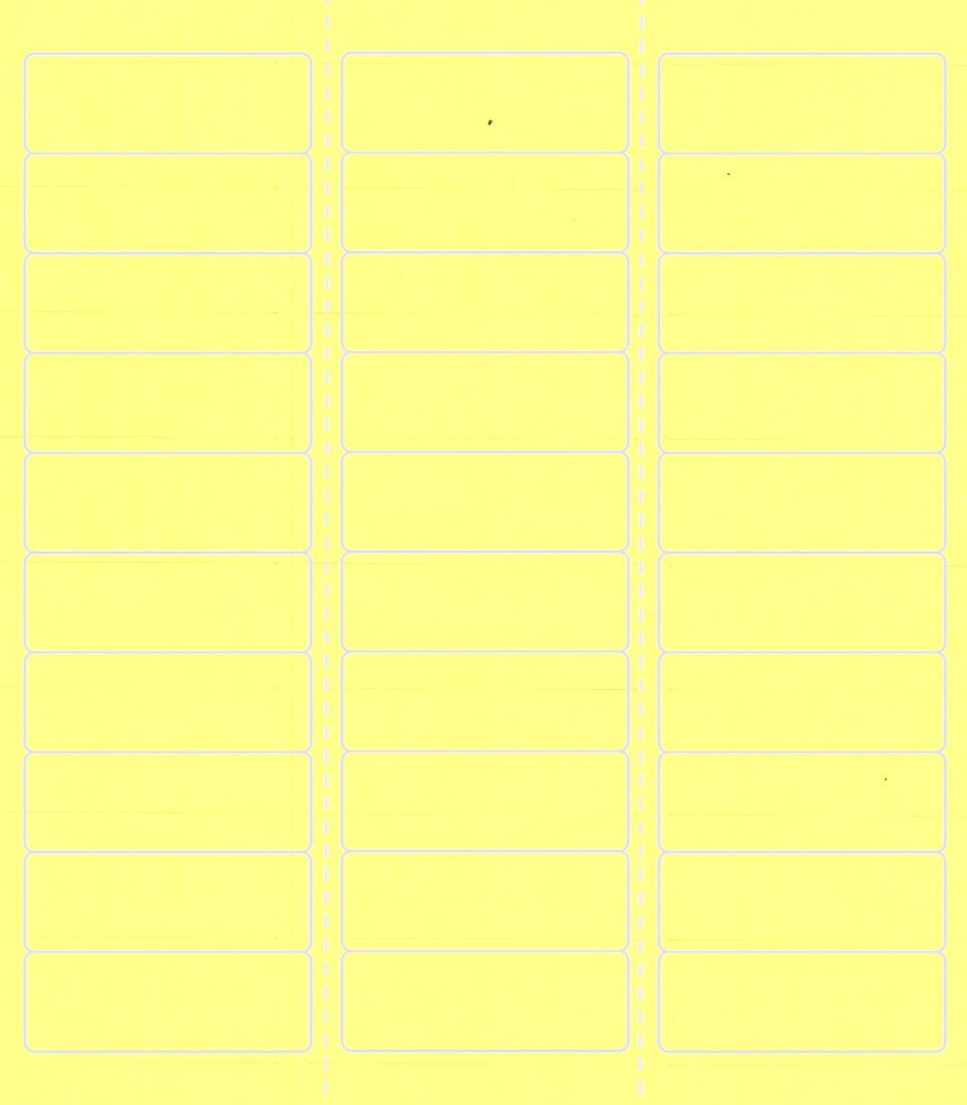 Laser Format Piggyback Labels, Bright Yellow, 2-5/8" x 1", 30-Up on 8.5 ...