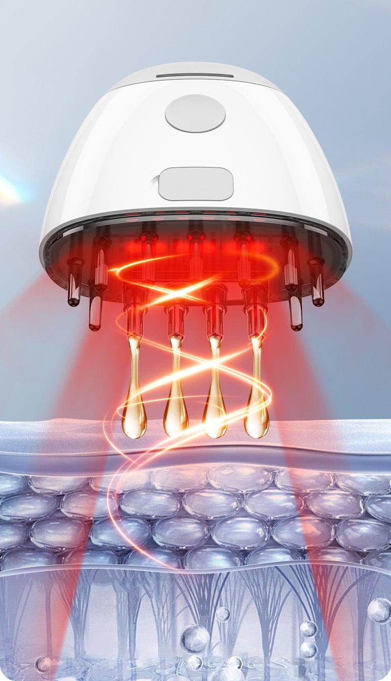 Laser Hair Growth Comb with Red Light Mode, Hair Oil Applicator Brush ...