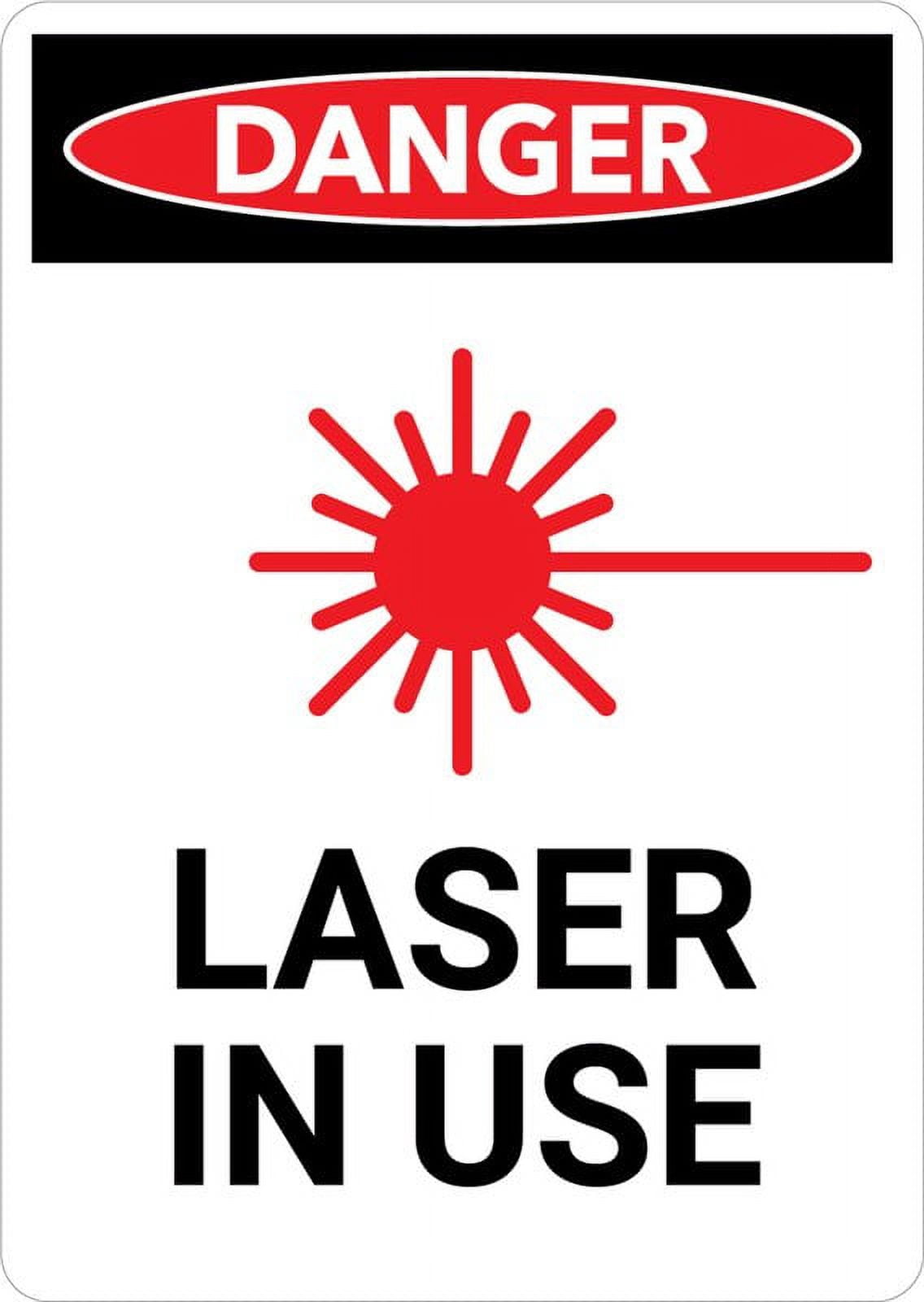 Laser In Use Sign Safety Restriction Alert Attention Caution Warning ...