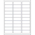 Laser / Ink Jet White Labels 1" x 2-5/8" - 30 Per Page 1500 Labels ...