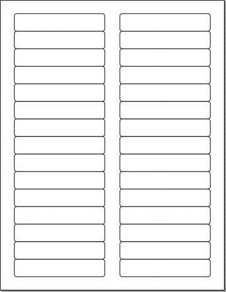Laser / Ink Jet White Labels 2/3" x 3-7/16" - 30 Per Page 3000 Labels ...