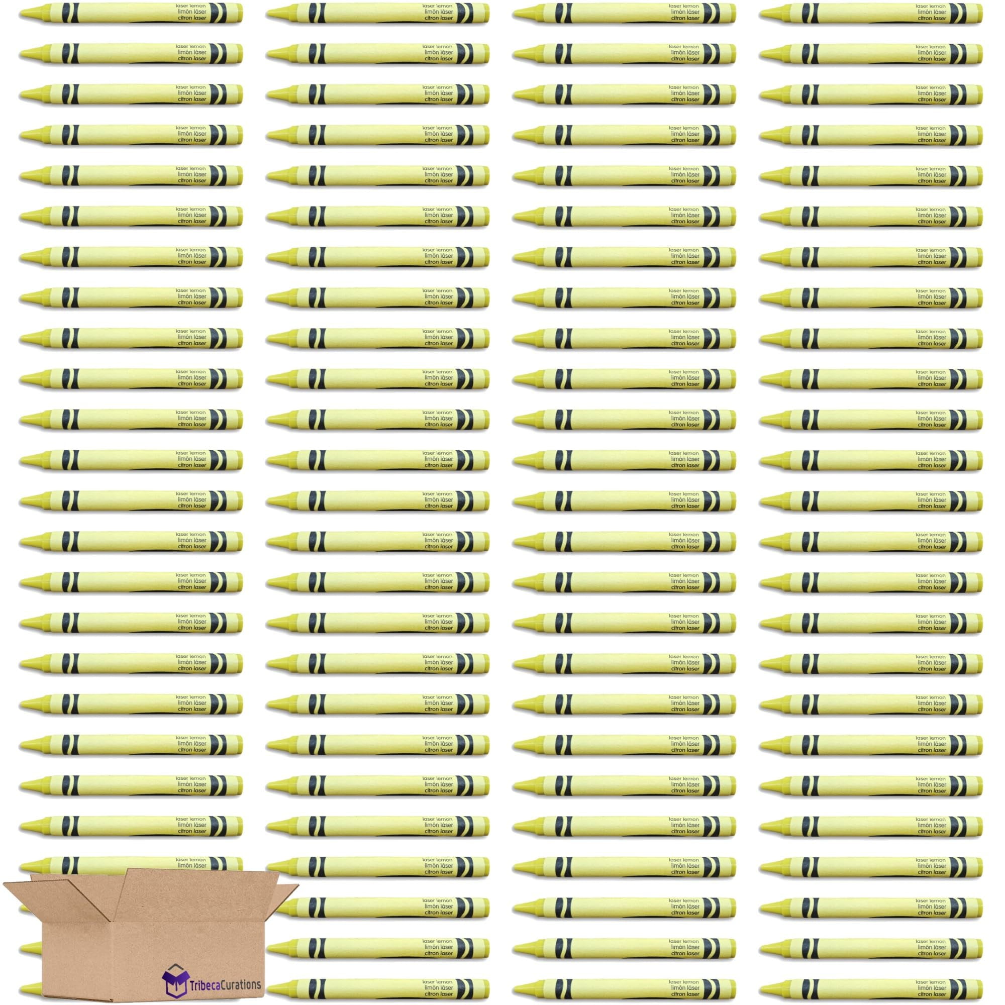 Laser Lemon (Highlighter Yellow) Crayon Bulk Value Pack 100 Count ...