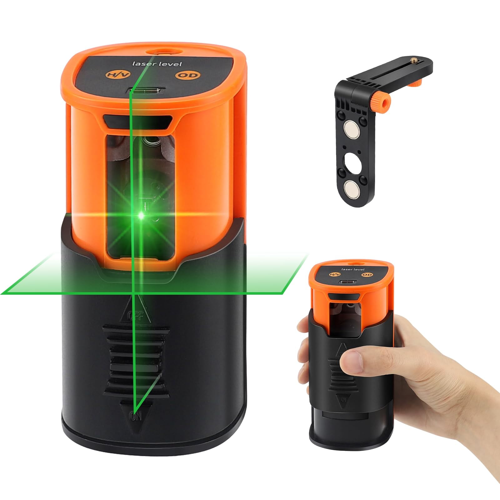 Laser Level, 100Ft Self-Leveling Lazer Level, Green Cross Line Lazer ...