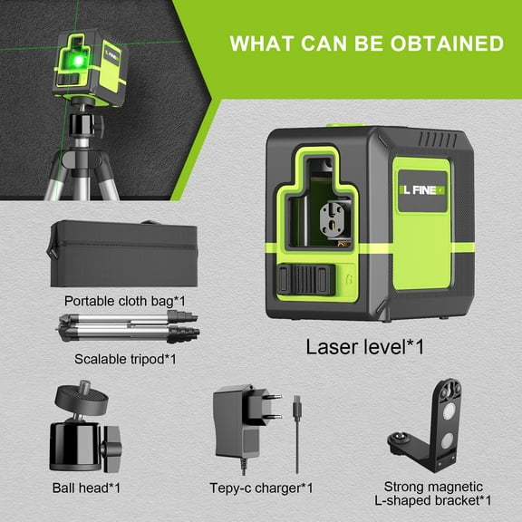 DeWALT Laser, DW089LG 12V MAX Green Line Laser Level Tool, Self ...