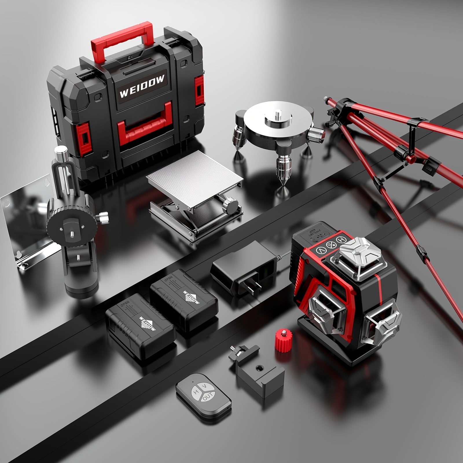 Laser Level 360 Self Leveling with Tripod, 4D Lazer Level,4x360° Cross ...