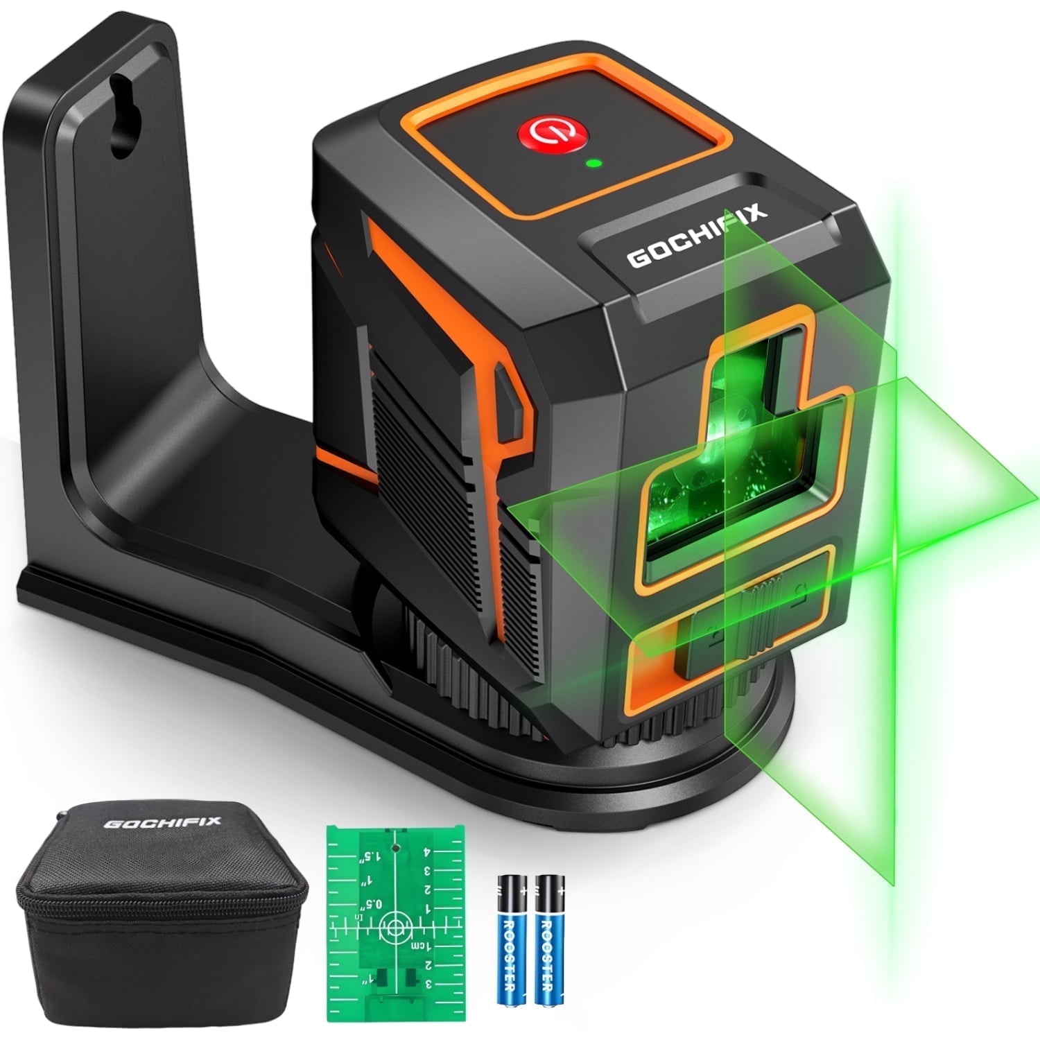 Laser Level, GOCHIFIX 2 Modes Green Cross Line Laser Level Self ...