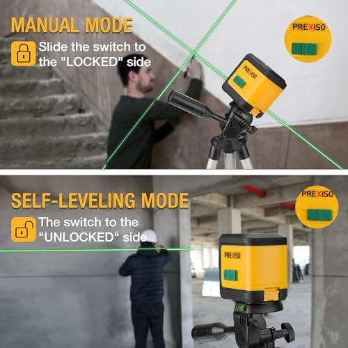Laser Level with Tripod, 100Ft Dual Modules Self Leveling Line Laser ...