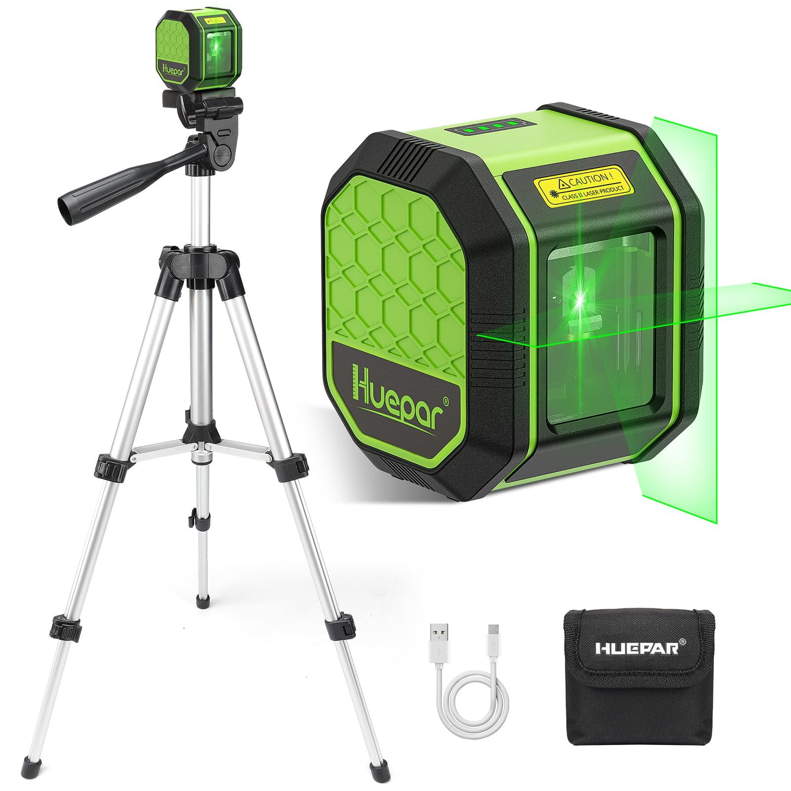 Laser Level with Tripod, HUEPAR 100Ft Self Leveling Laser Level ...