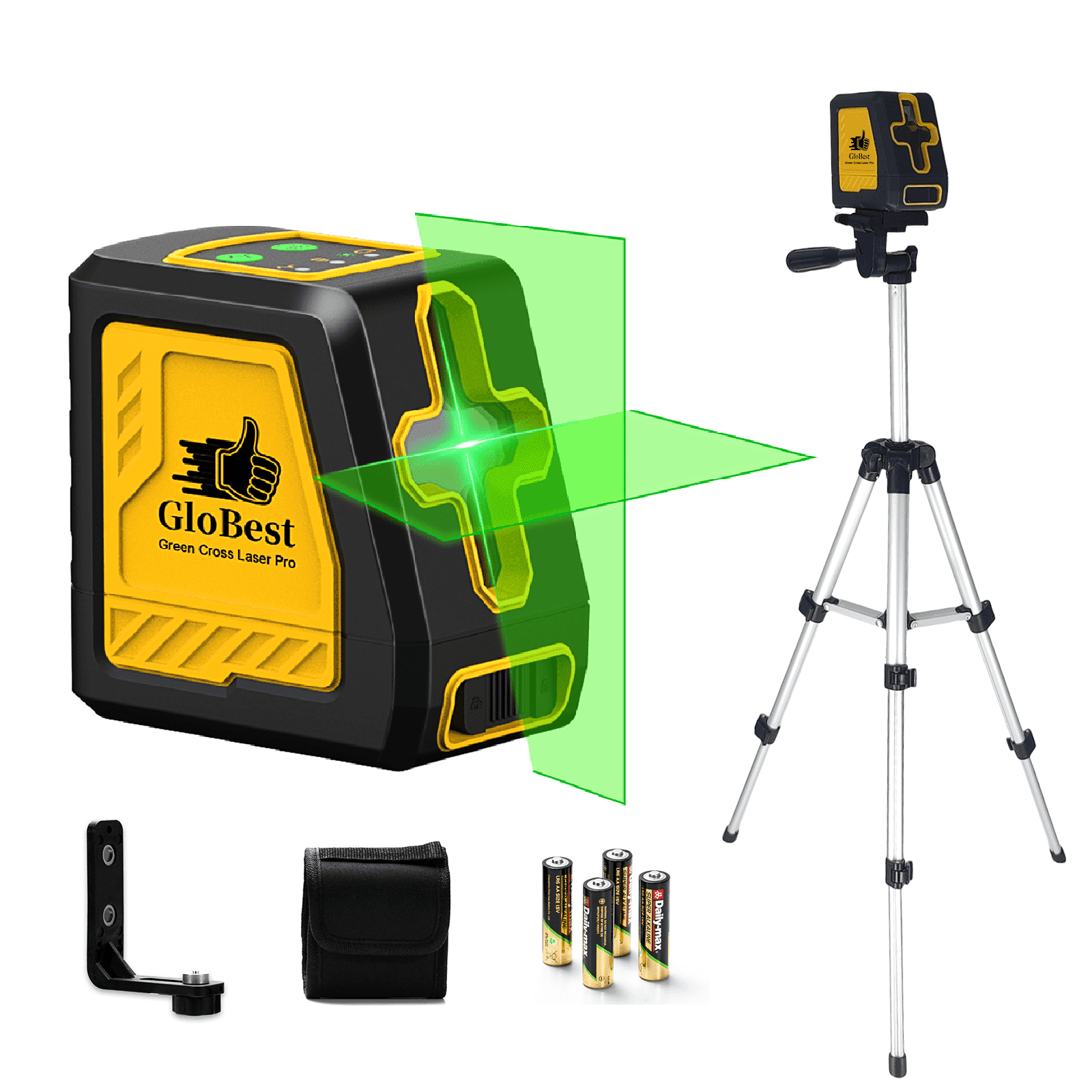 Laser Level with Tripod, Self Leveling Cross Line Lasers, Green Beam ...