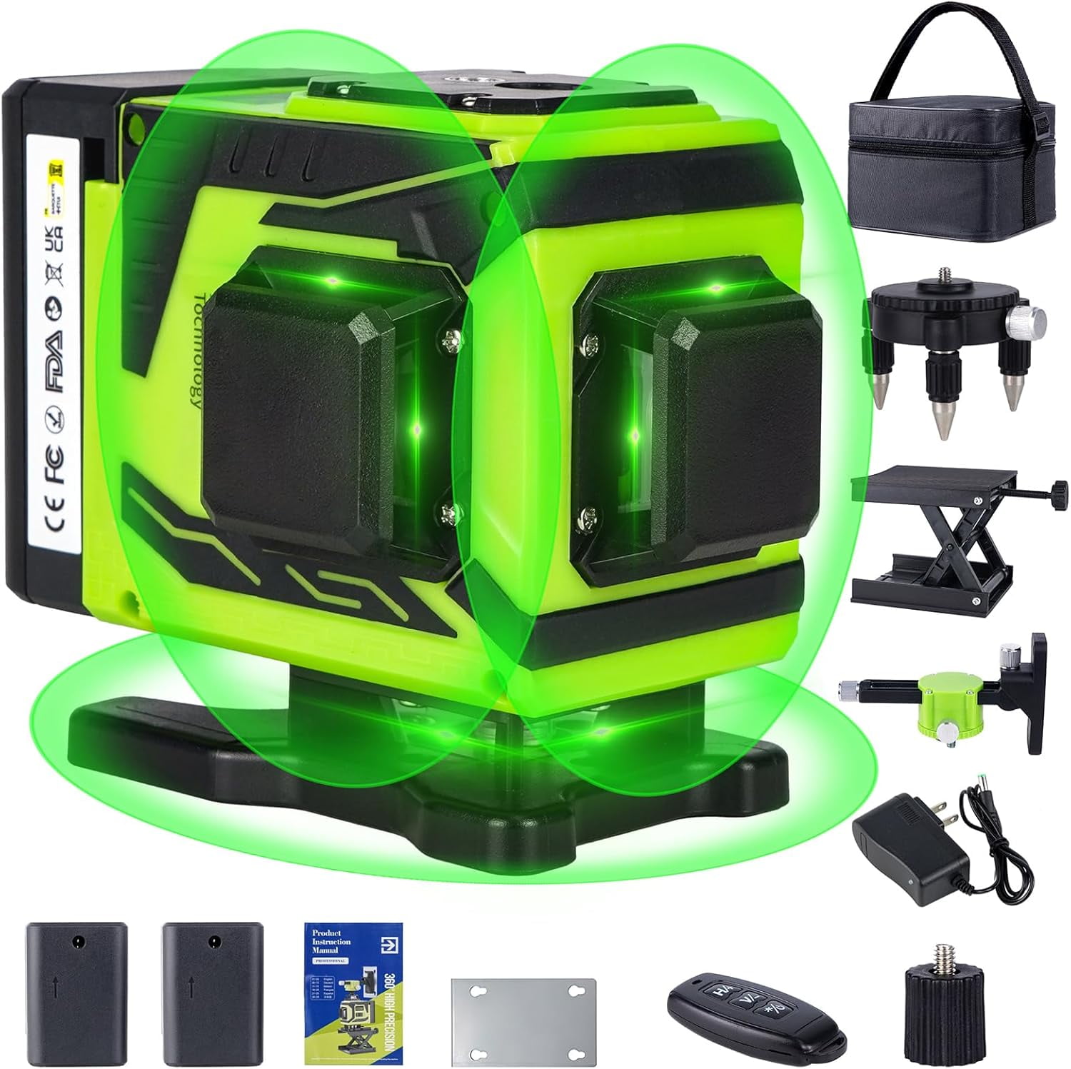 Laser Level with Self-leveling-Level Tool, Accurate 3x360° Cross Line ...