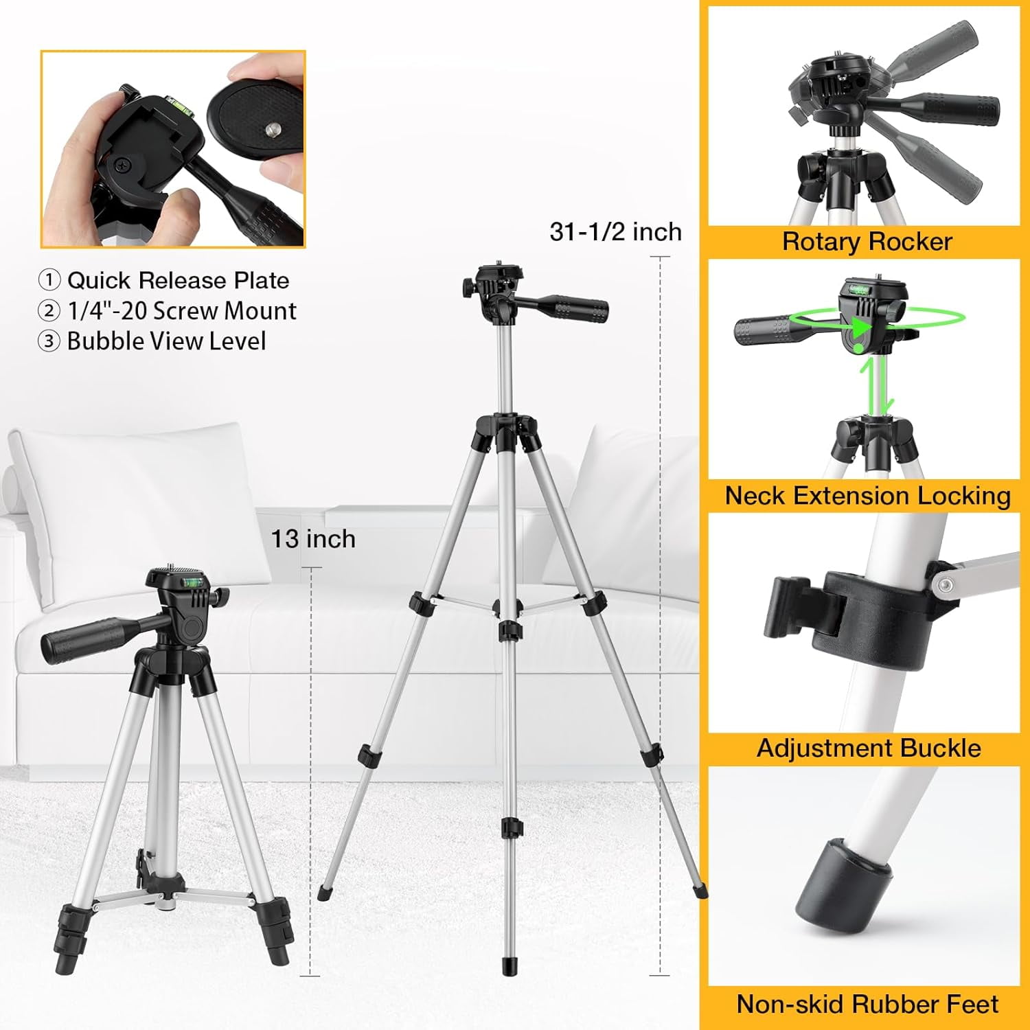 Laser Level with Tripod, 65Ft Green Line -Leveling Tool for Home ...