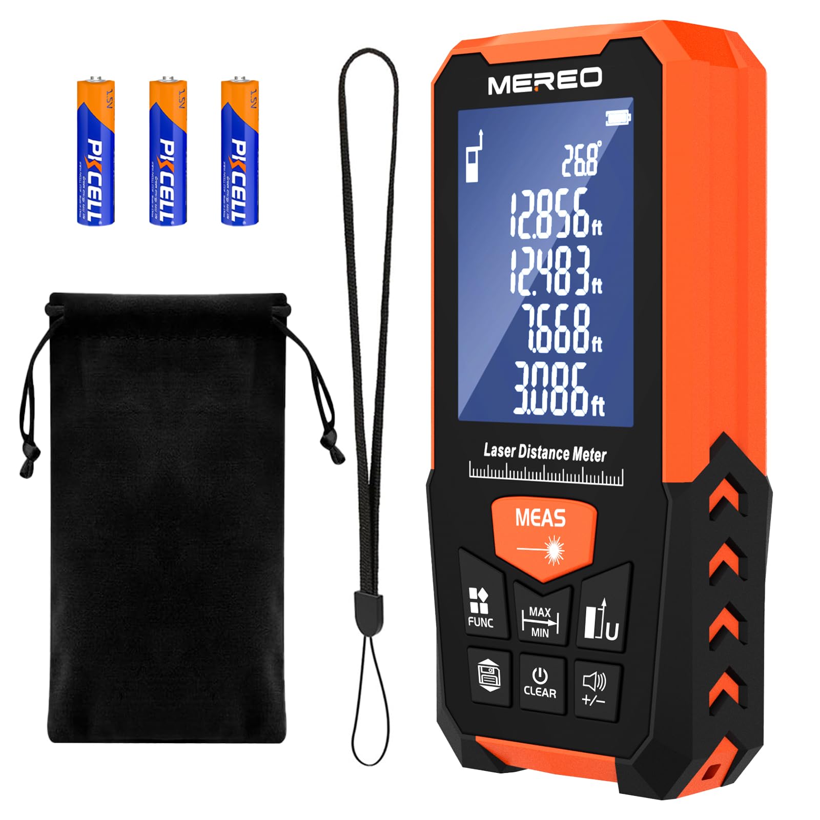 Laser Measure - Mereo 328ft Digital Distance Meter with Electronic ...