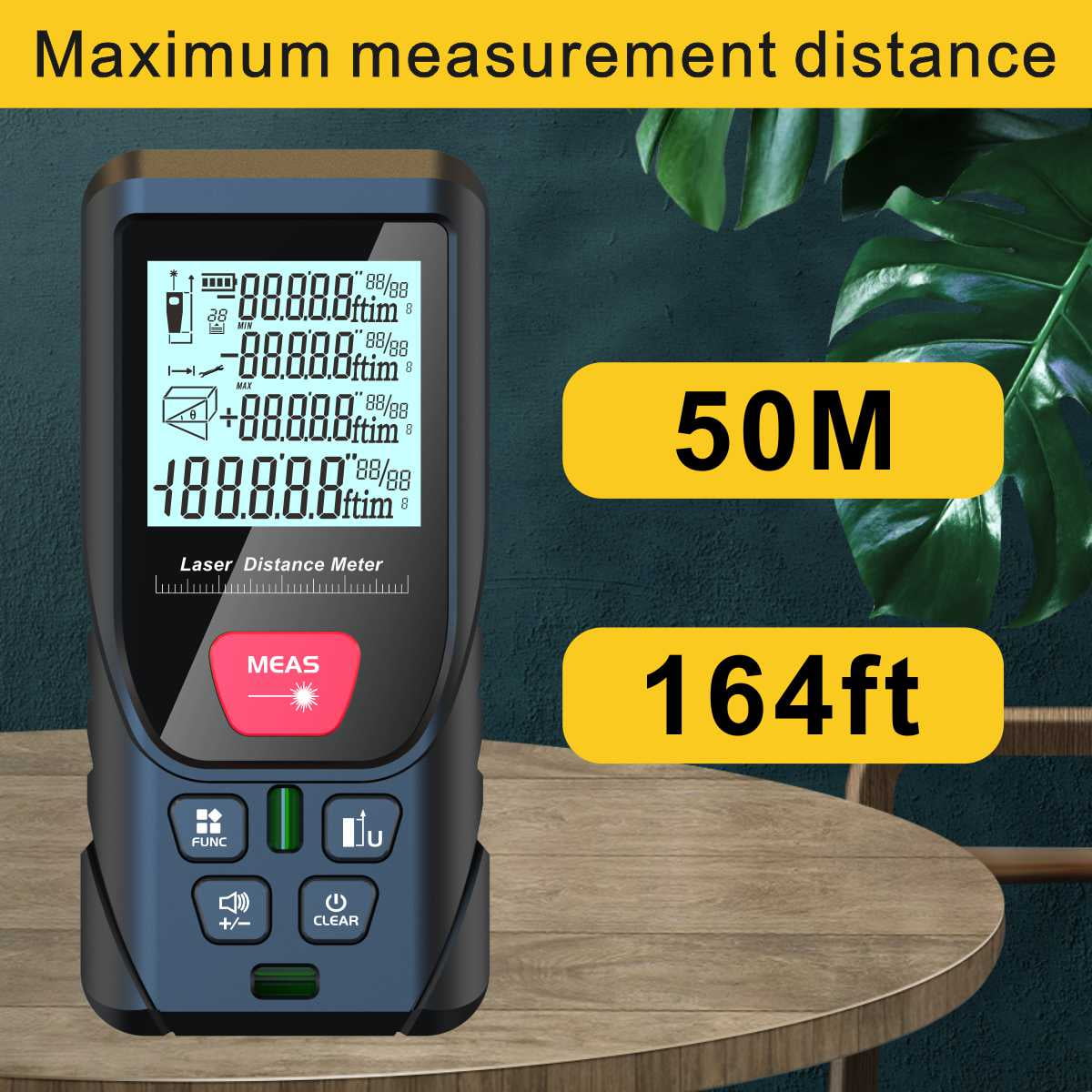 Laser Measuring Device, 165-foot Digital Line Laser Rangefinder, With 2 ...