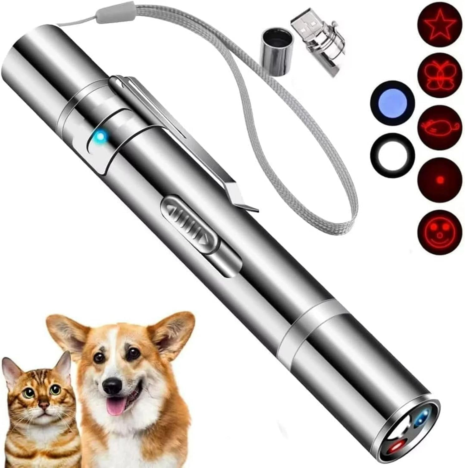 Laser Pointer, Cat Toys, Cat Laser Toy Pointer with 5 Adjustable ...