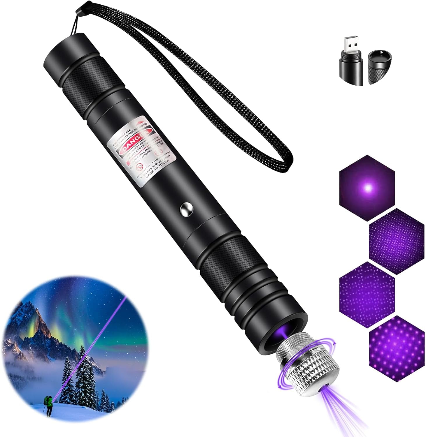 Laser Pointer High Power, Green Laser Pointer Indicator Light, Long Range Lazer Pointer for ...