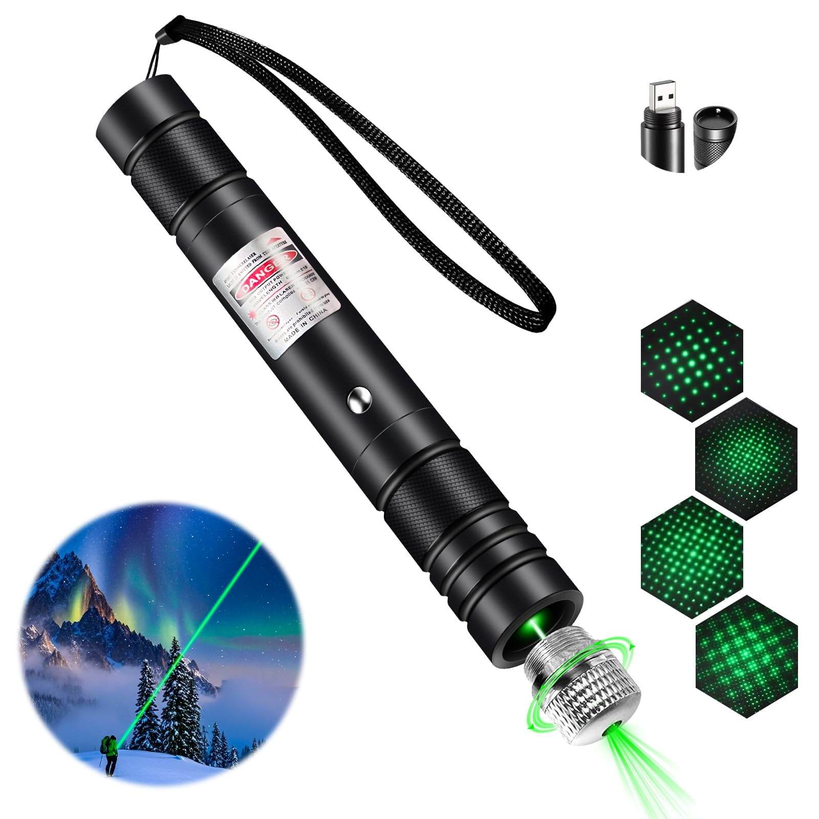 Laser Pointer High Power, Green Laser Pointer Indicator Light, Long ...