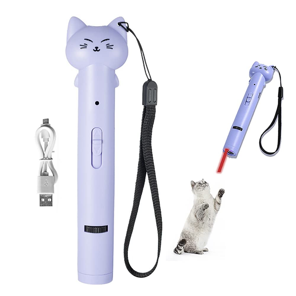 Laser Pointer Interative Cat Toy For Cats To Chase, Rechargeable Red ...