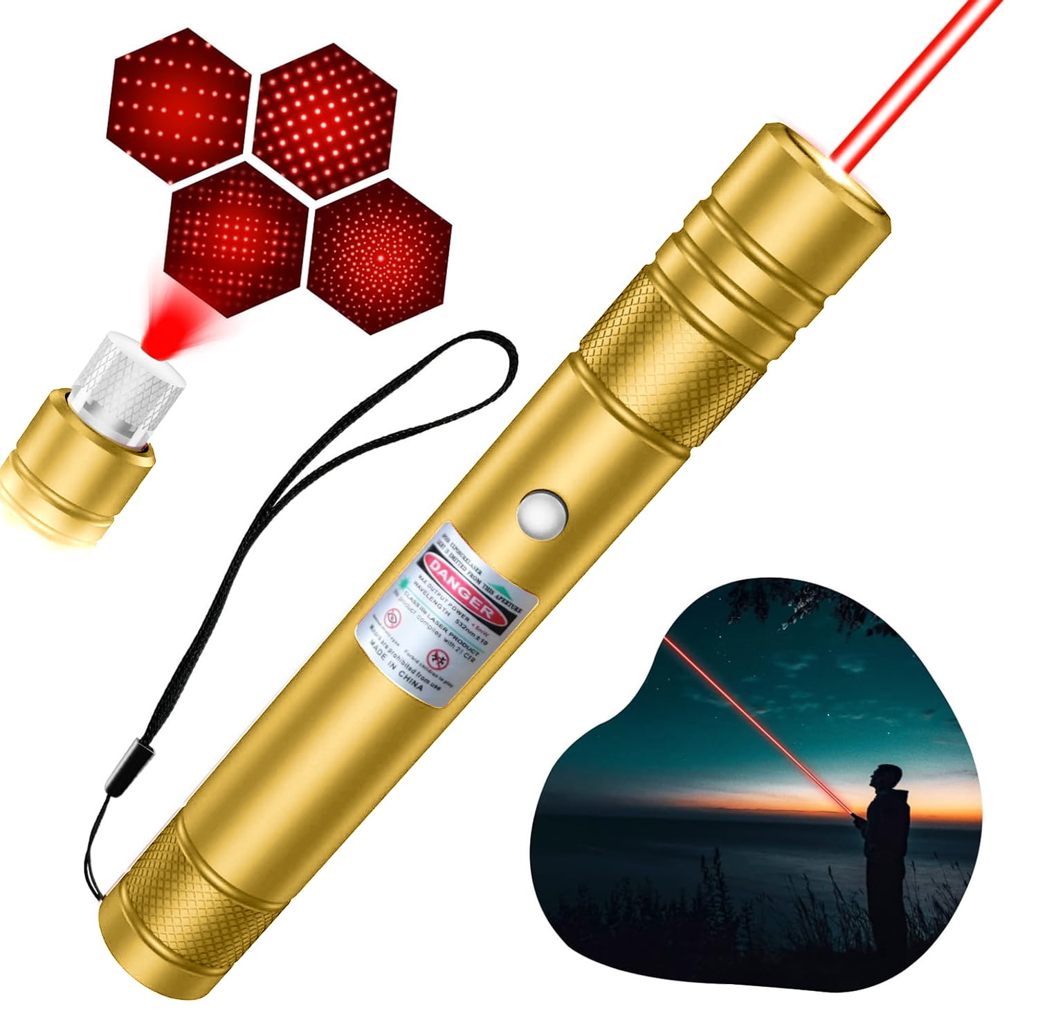 Laser Pointer, Long Range Red Laser Pointer, 2000 Metres Laser Pointer ...