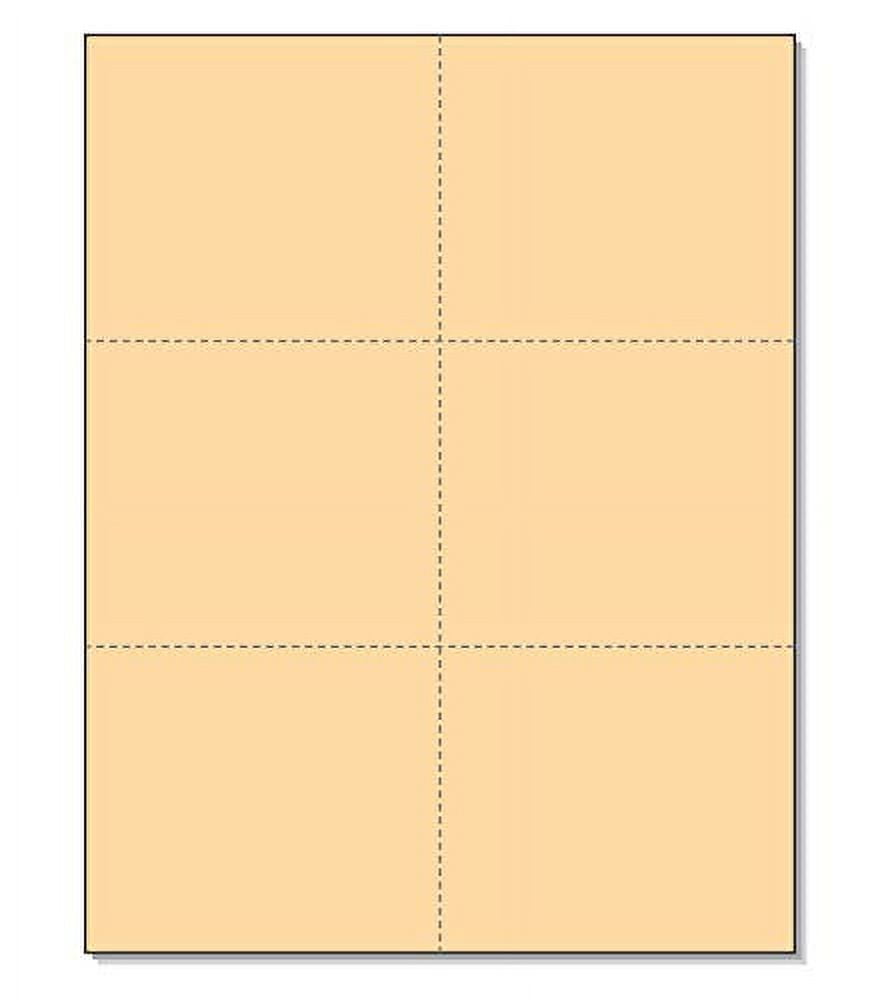 Laser Printer Blank Perforated Cards 6 up per Page, for School ...