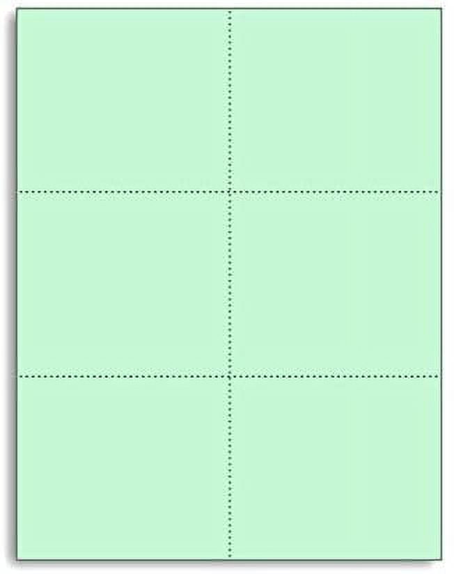 Laser Printer Blank Perforated Cards 6 up per Page, for School ...