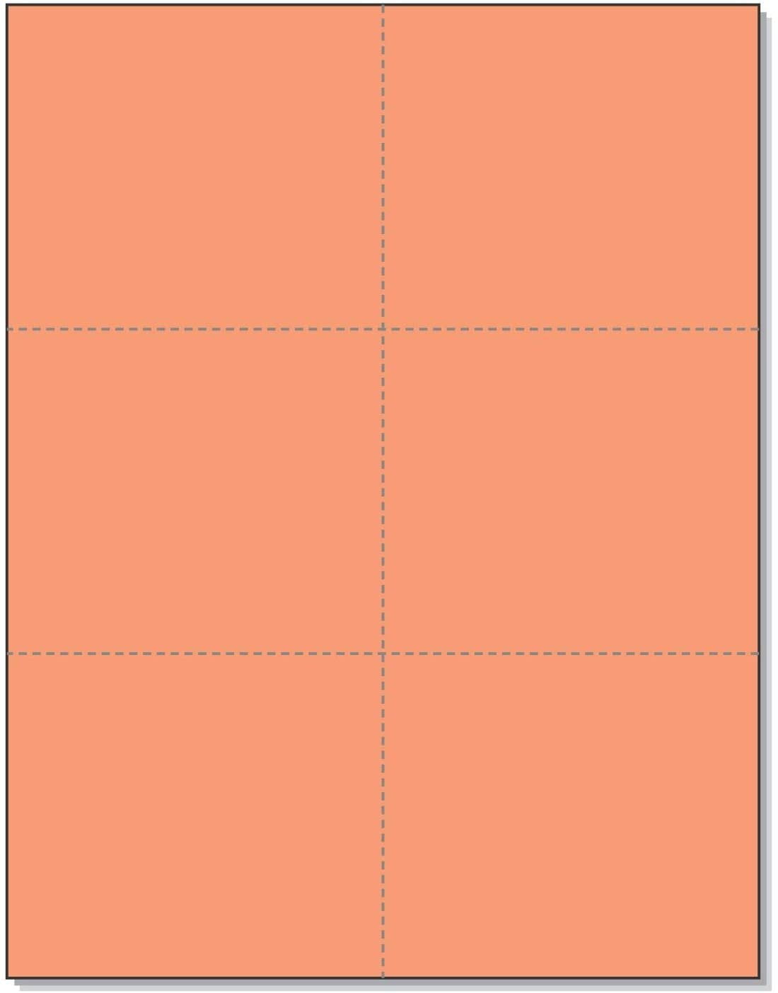 Laser Printer Blank Perforated Cards 6 up per Page, for School ...