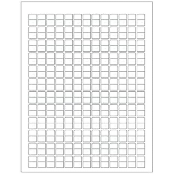 Laser Printer Sheet Labels – 0.5” W x 0.37” H Label Size – 156 Labels ...