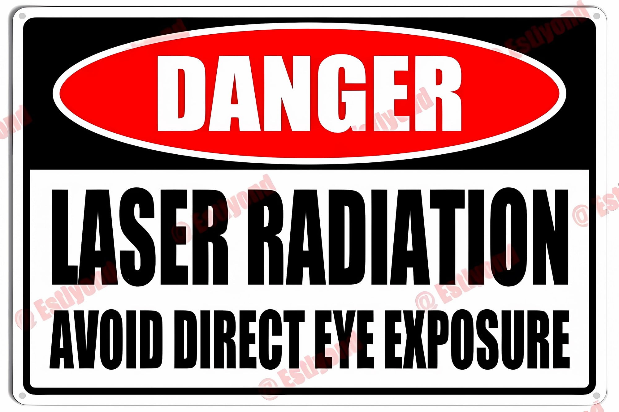 Laser Radiation Avoid Direct Eye Exposure Caution Sign - 8"x12 ...