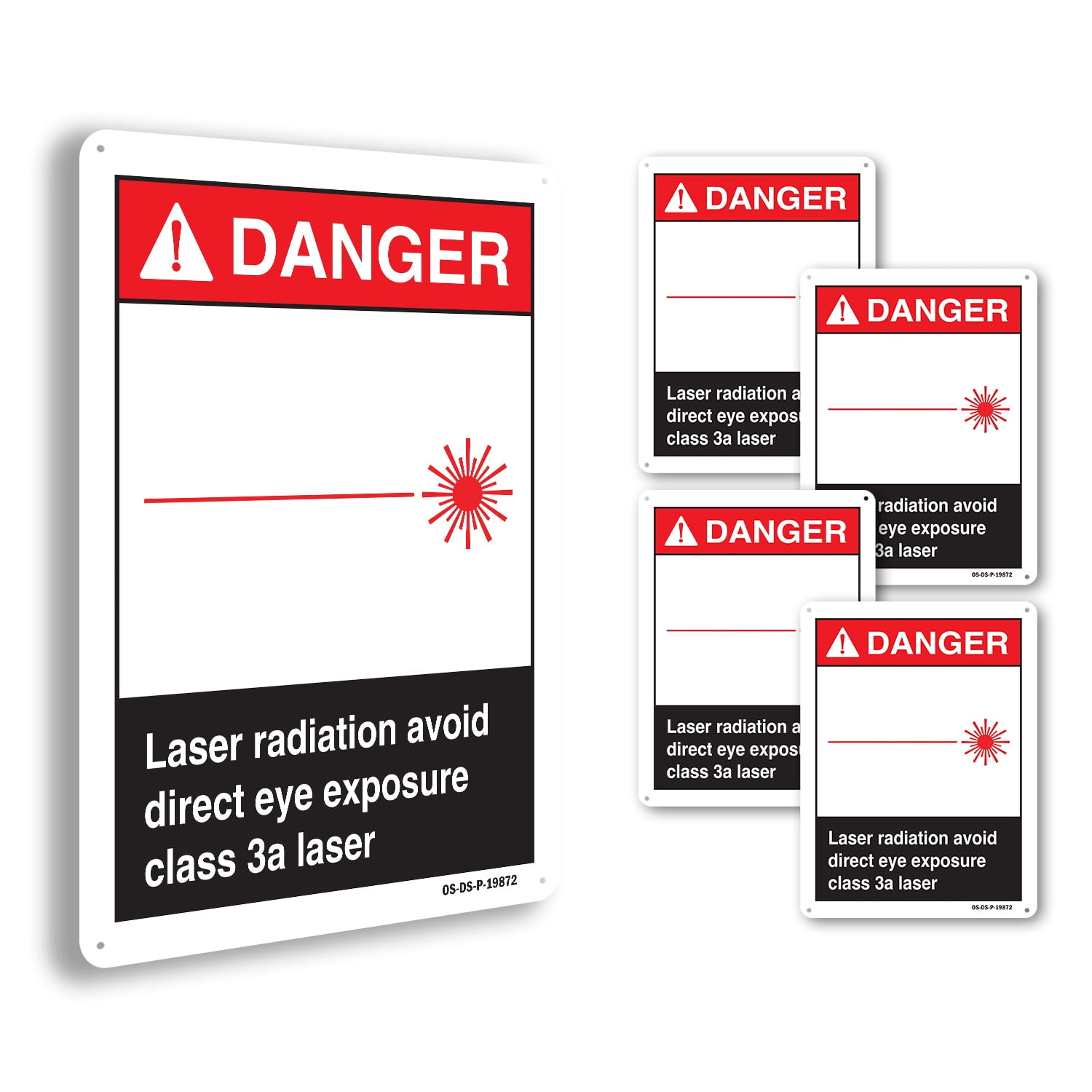 Laser Radiation Avoid Direct Eye Exposure Class 3a Laser ANSI Danger ...