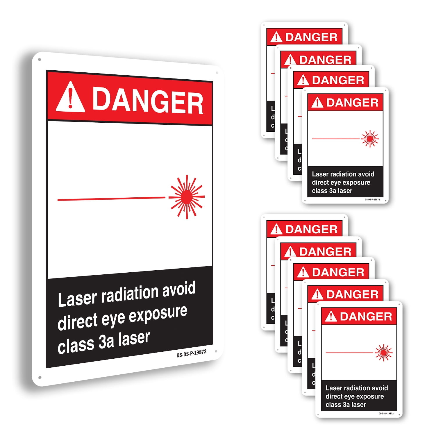 Laser Radiation Avoid Direct Eye Exposure Class 3a Laser ANSI Danger ...