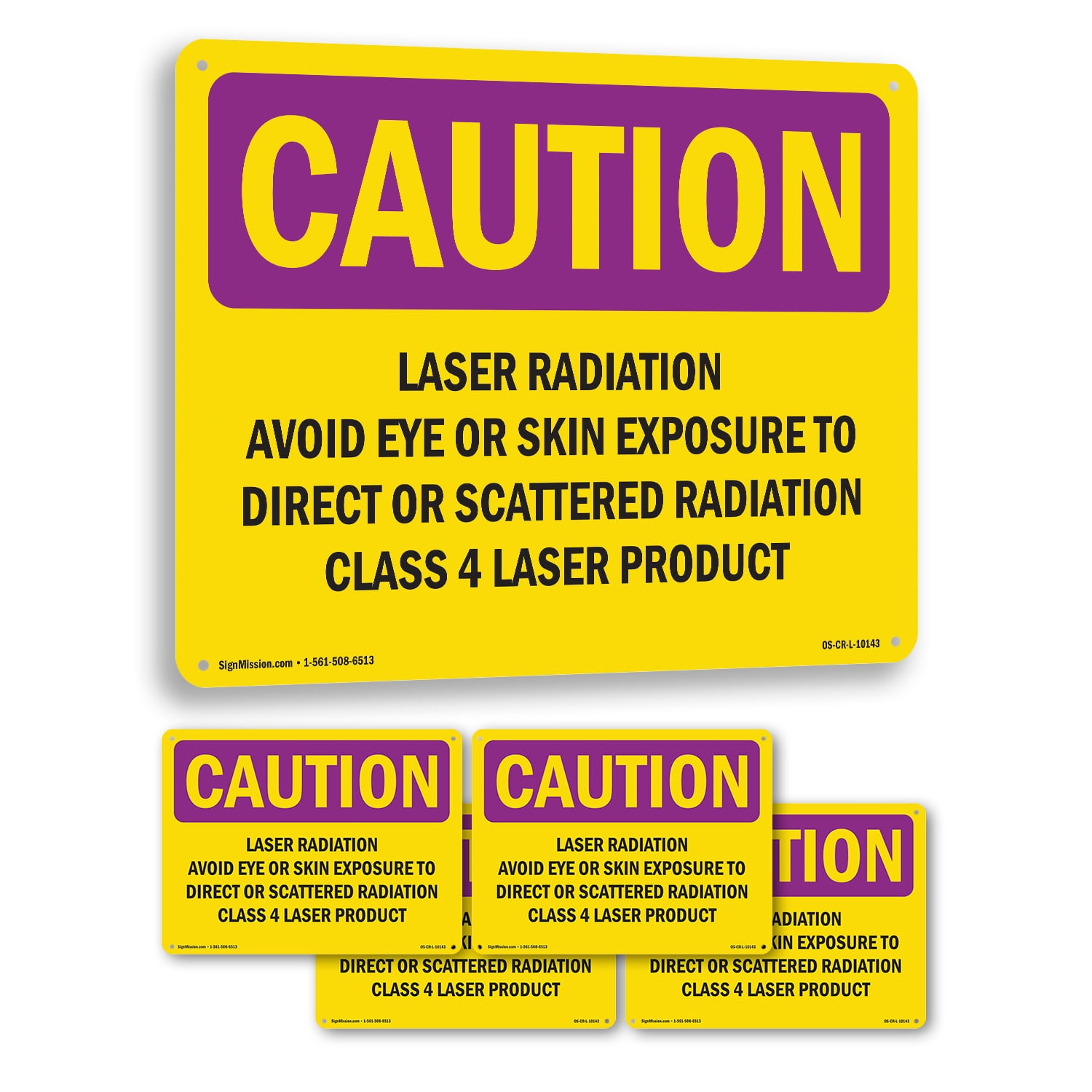 Laser Radiation Avoid Eye Or Skin Exposure OSHA Caution Radiation ...