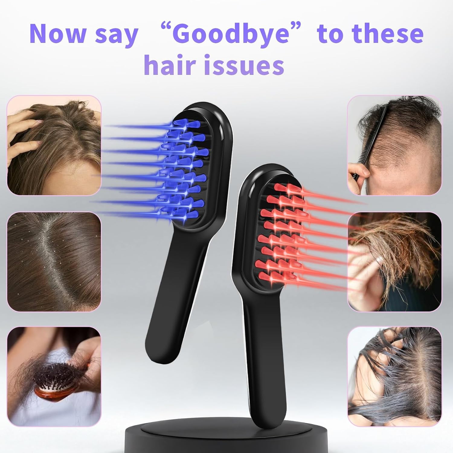 Laser Red Light Comb Home Use,Hair Oil Applicator,Head Massager Scalp,EMS, RF, EP Multi Function ...