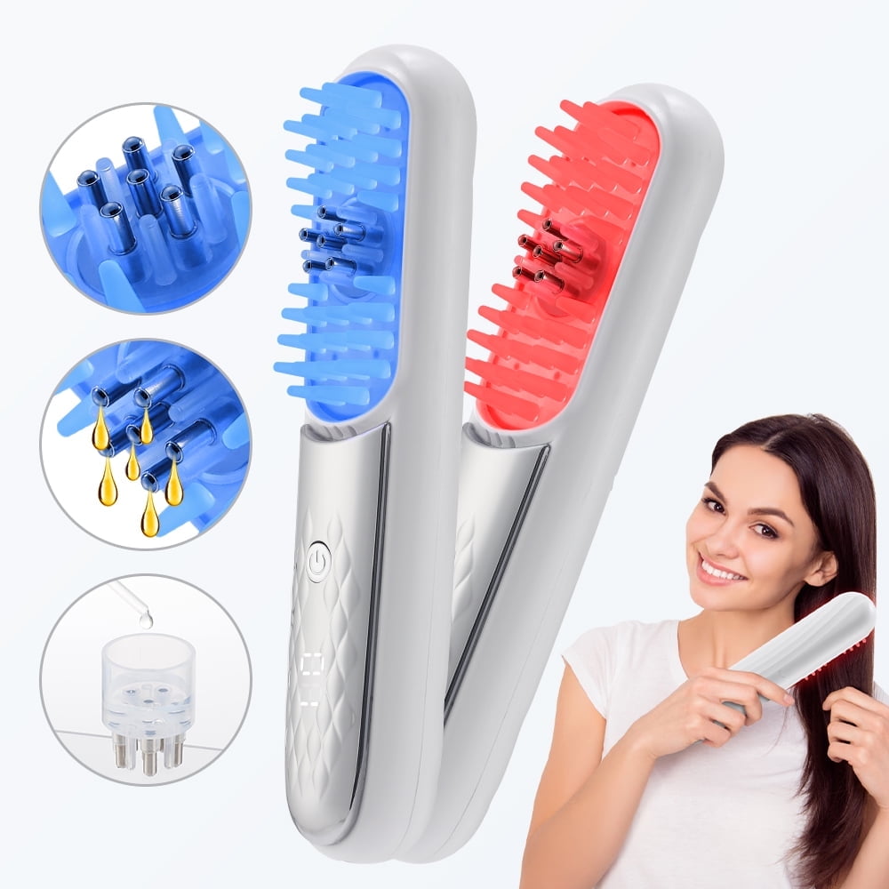 Laser Scalp Massager Comb, Hair Regrowth Brush Electric,3-Speed LCD ...