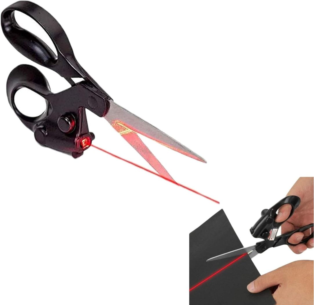 Laser Scissors - Laser Guided Fabric Scissors Cuts Straight Fast - Walmart.com