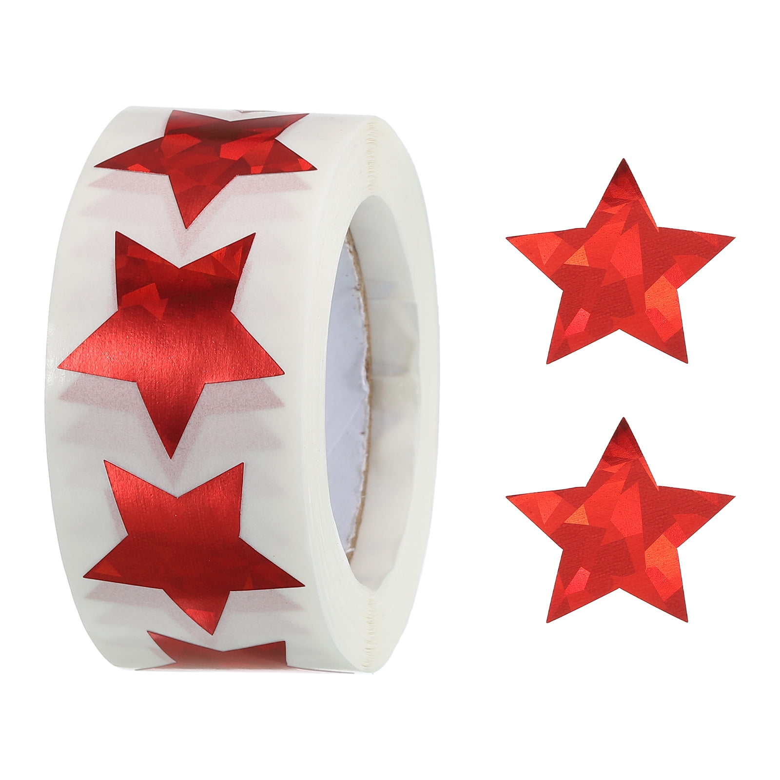 Laser Star Stickers 1 Inch 1 Roll DIY Adhesive Sparkling Labels Notes ...