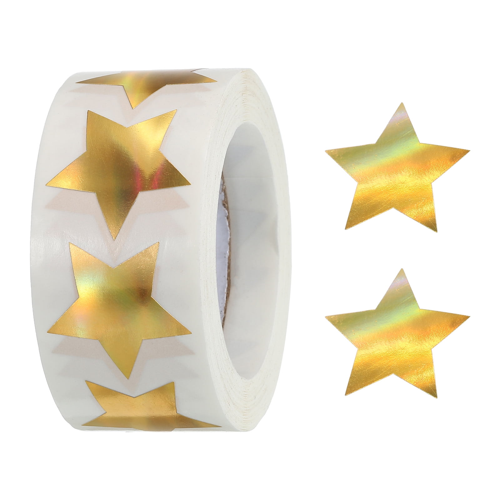 Laser Star Stickers 1 Inch 1 Roll DIY Adhesive Sparkling Labels Notes ...