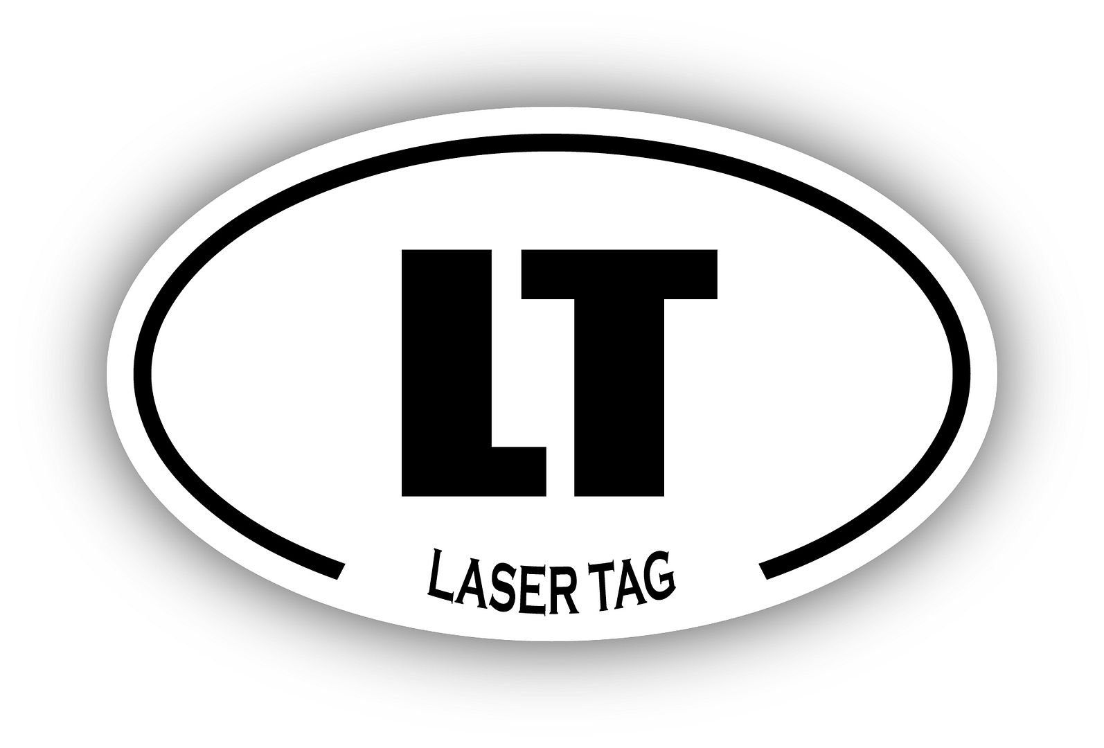 Laser Tag LT Oval Bumper Sticker 3M Vinyl Decal 3 in x 5 in - Walmart.com