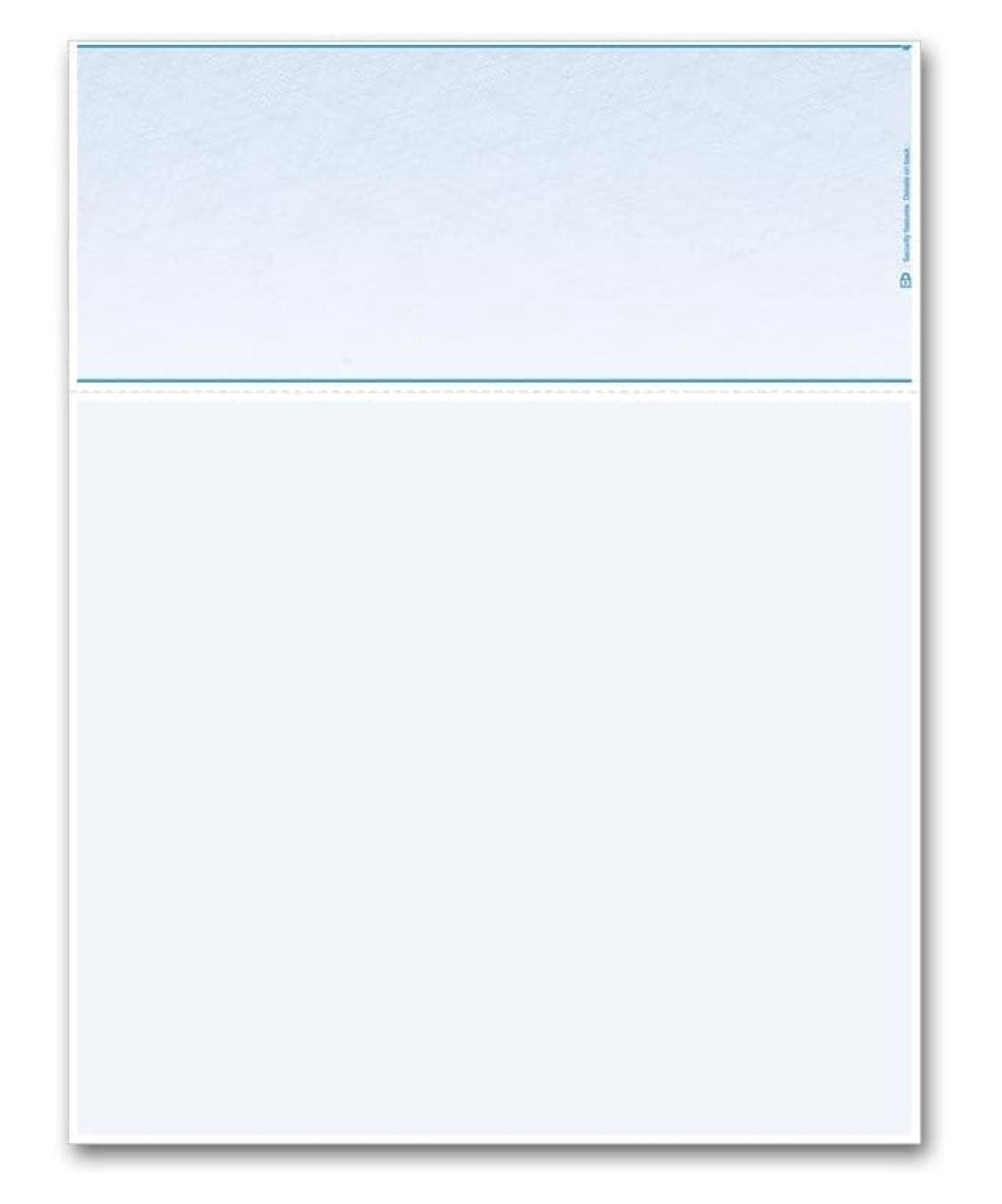 Laser Top Blank Checks with 7.5" Voucher 8 1/2 x 11" Qty 500 - Walmart.com