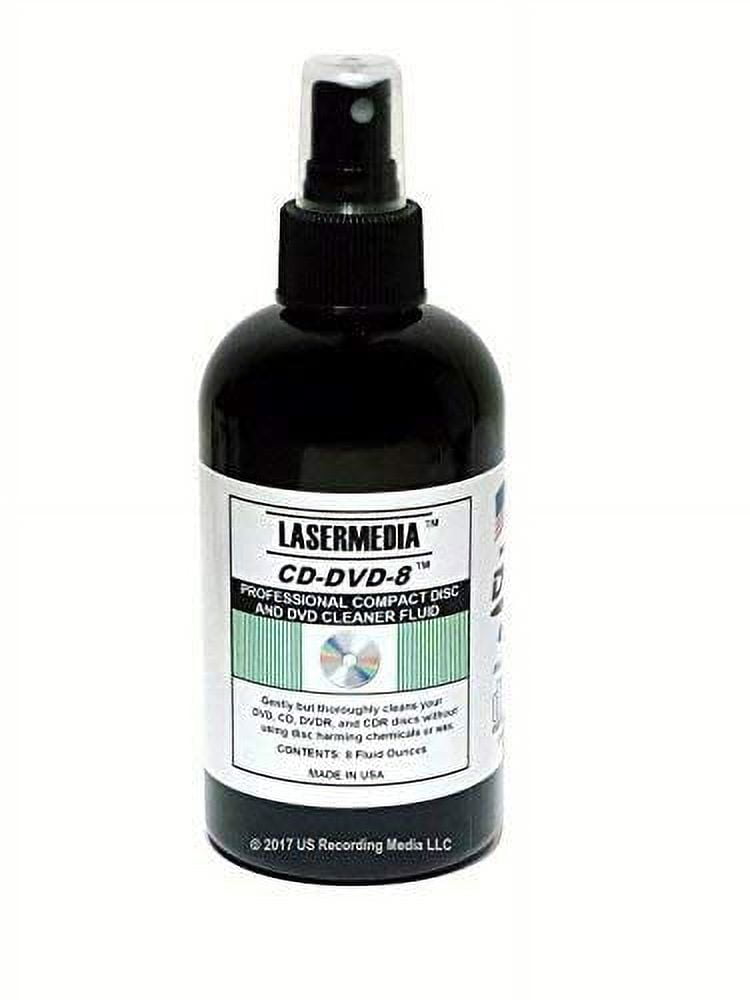 Lasermedia CD-DVD-8 Compact Disc/CDR and DVD-DVD-R Cleaner 8 Ounce ...