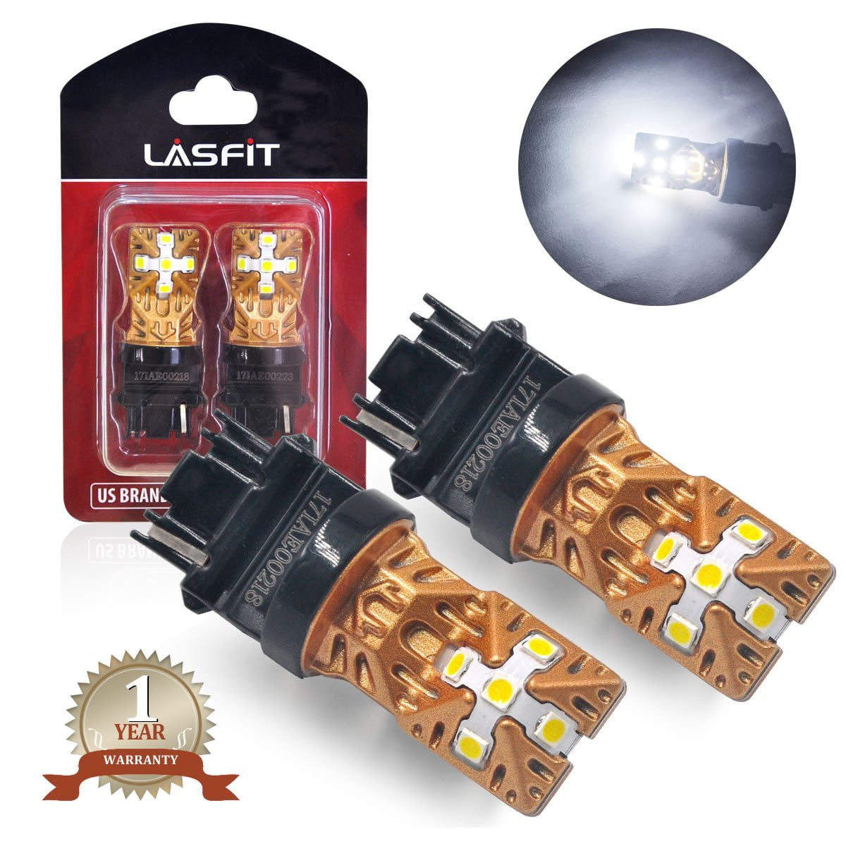 Lasfit 3157 3156 3057 4157 LED Bulbs for Back Up Reverse Lights ...