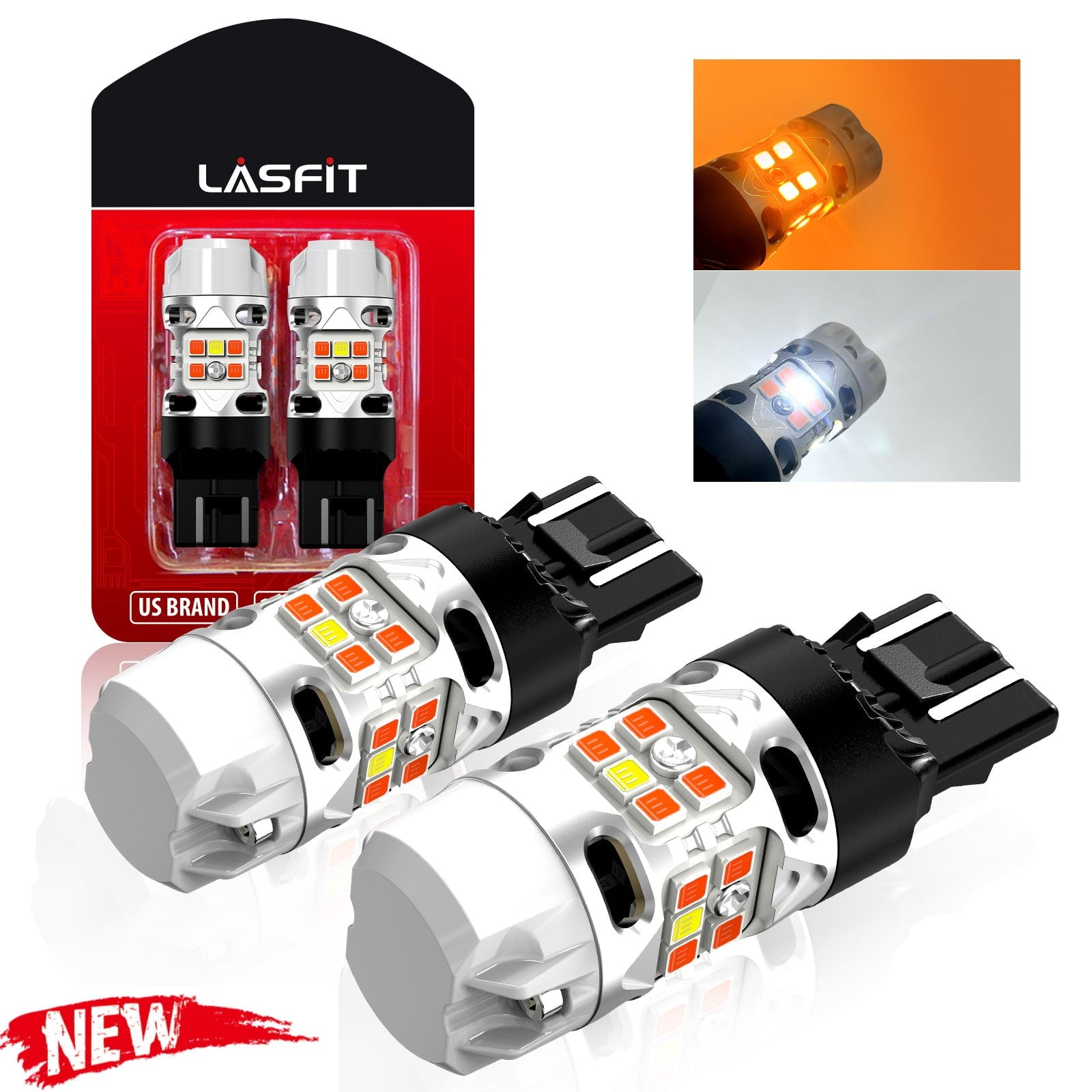 Lasfit 7443-switchback-led-turn-signal-bulbs-t3-series - Walmart.com