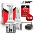 Lasfit LC Plus 9005 LED, 50W 5000LM 6000K, HB3 High Beam, Free 194 LED, Halogen Replacement ...