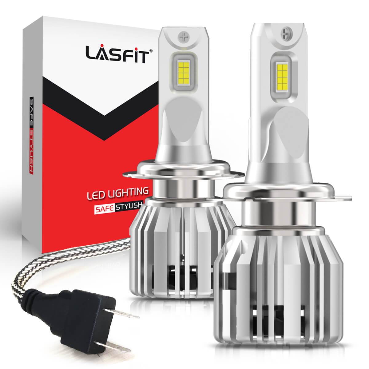 Lasfit H7 LED Headlight Bulbs High/Low Beam/Fog Light Bulbs, 50W 5000LM 6000K｜2 Bulbs - Walmart.com