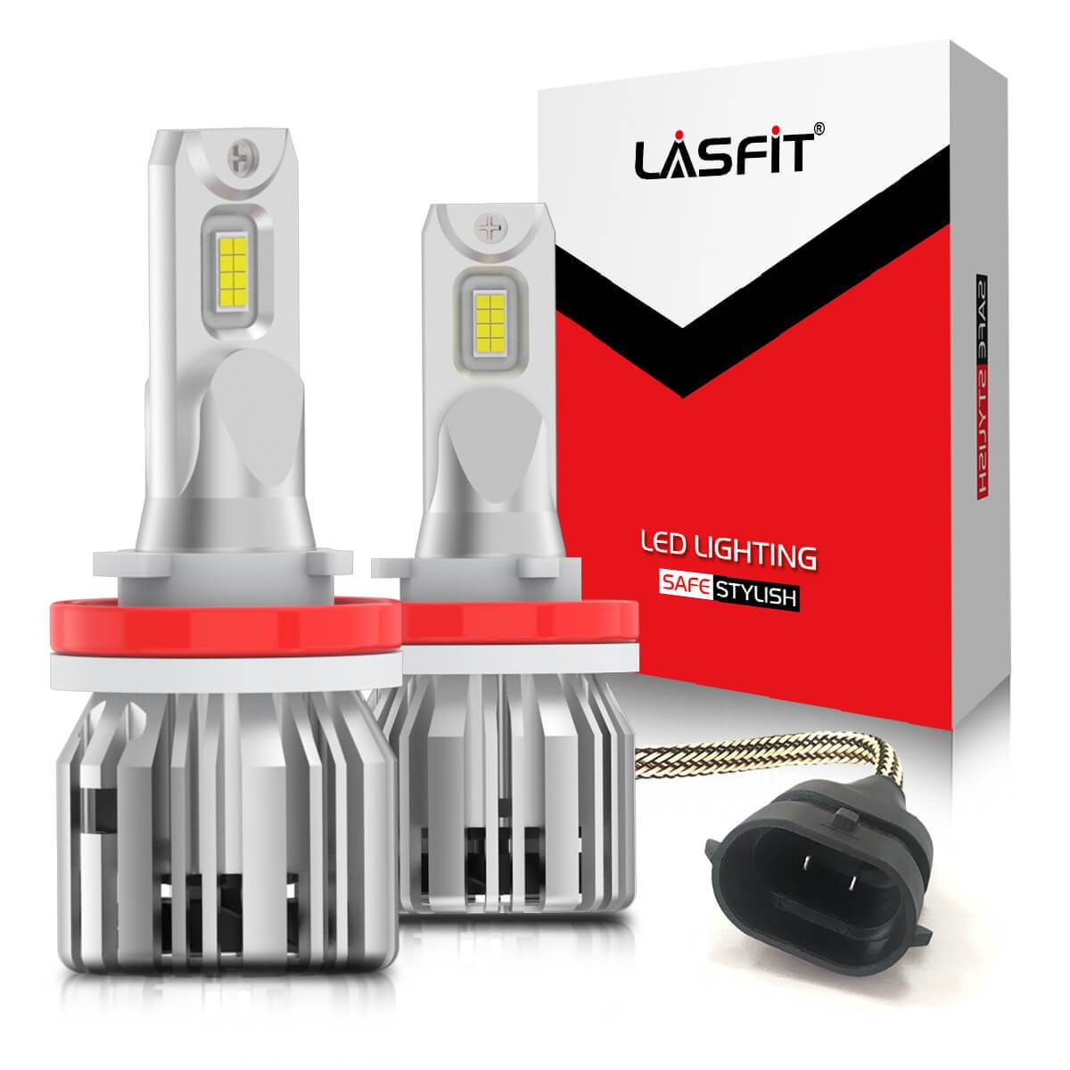 Lasfit 9004 HB1 LED Headlight Bulbs High Low Beam, 50W 5000LM 6000K Bright White (Free 194 LED ...
