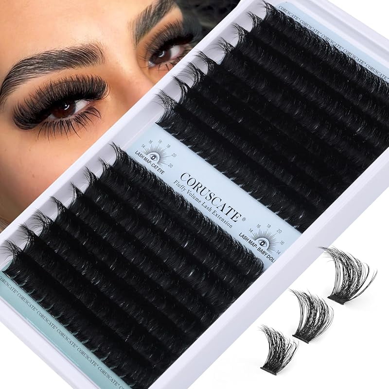 Lash Clusters 100D Long 12-20mm Lash Spikes Eyelash Clusters Volume ...