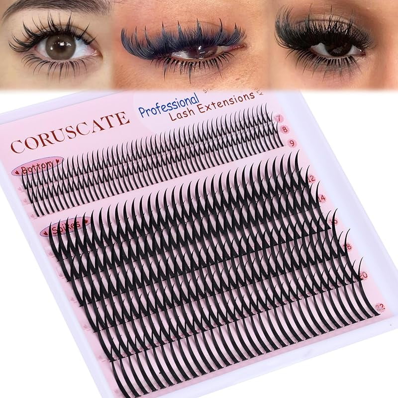 Lash Clusters 100D Long 12-20mm Lash Spikes Eyelash Clusters Volume ...