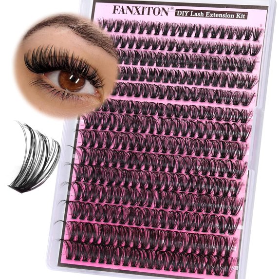 Lash Clusters 280 Pcs Wispy Lash Clusters D 8-18 MM Mix Volume Thick ...