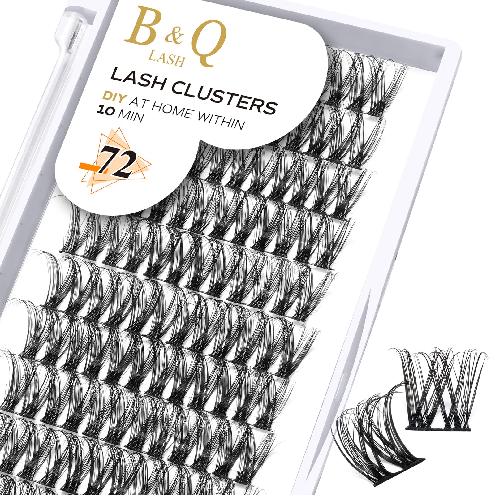 Lash Clusters D Curl 12mm DIY Lash Extensions 72 Clusters Lashes C D ...