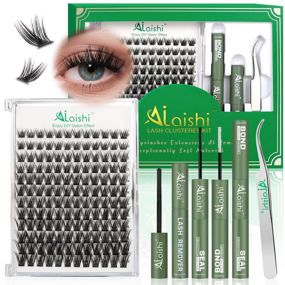 Fluffy Eyelash Extension Kit Wispy Cluster Lashes Natural Look DIY Lash ...