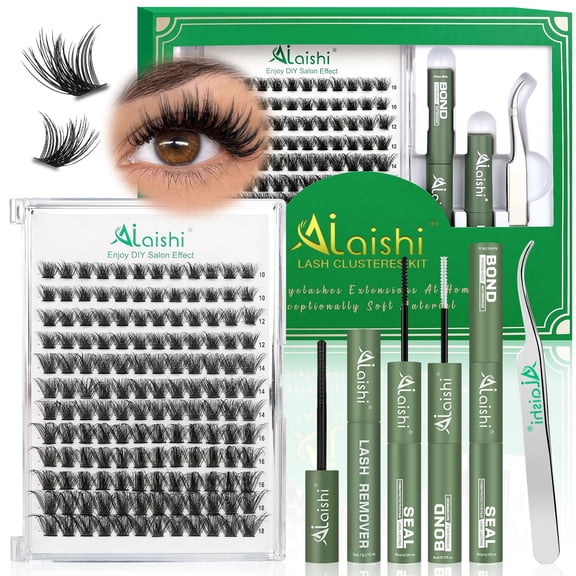 Lash Extension Kit Thick Cluster Eyelash Extensions 100D 150D 200D 12 ...